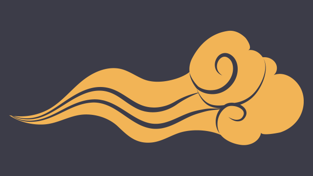 Simple illustration of yellow cloud | royalty free element